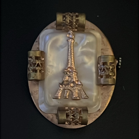 Vintage | Jewelry | Rare Antique Art Deco Gold Filagree Eiffel Tower ...